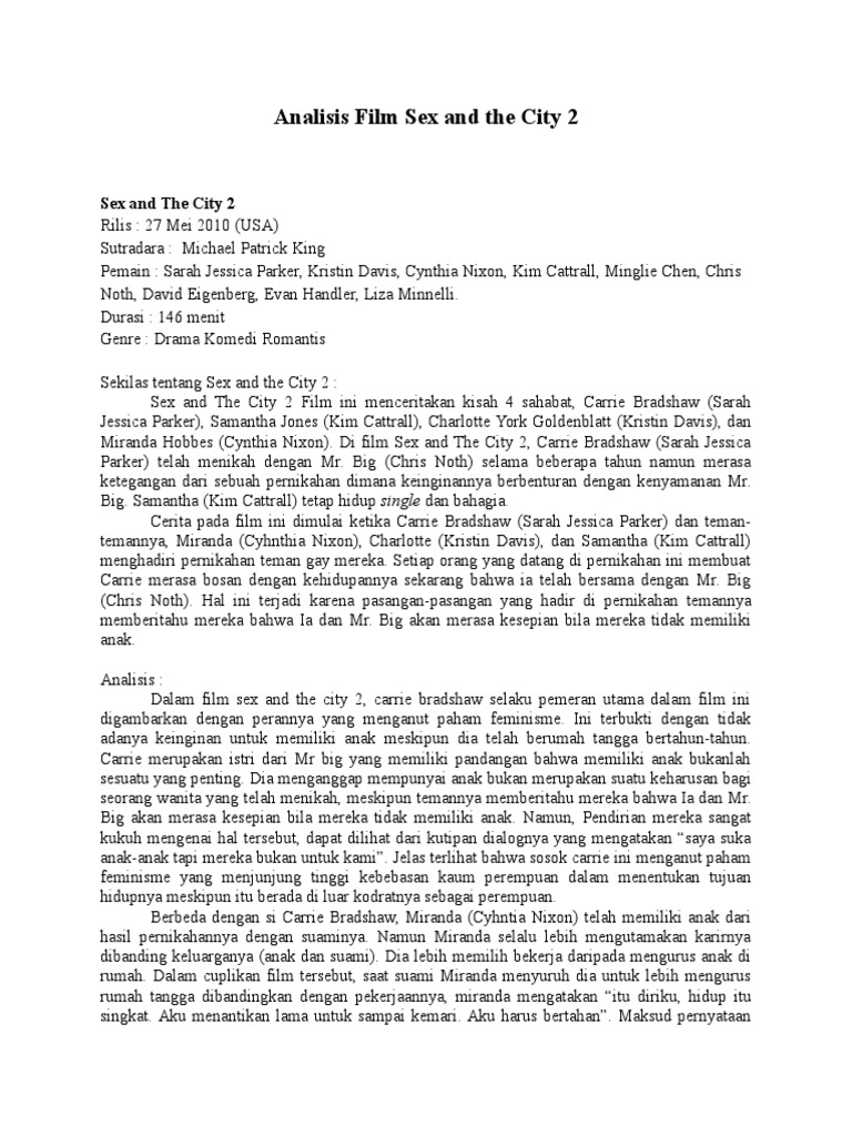 Analisis Film Sex And The City 2 Pdf