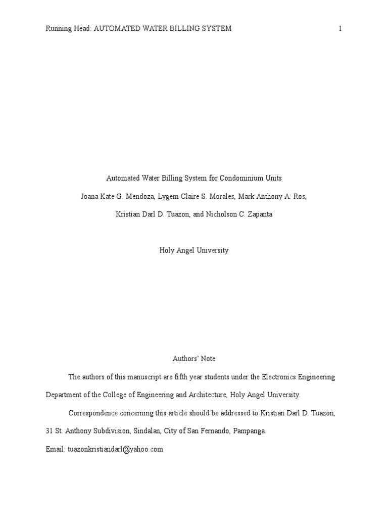 Chapter 1 2 Automated Water Billing System093015 | PDF | Databases ...