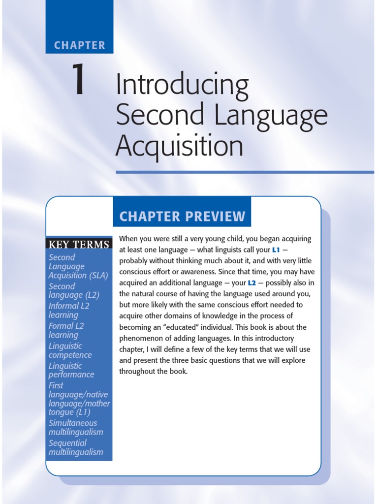 Chapter 1 Aulas 2 e 3 | PDF | Second Language Acquisition | Second Language