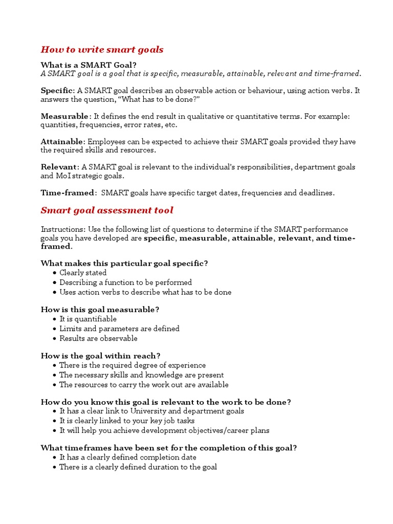 Writing Effective SMART Goals | PDF | Career & Growth | Business