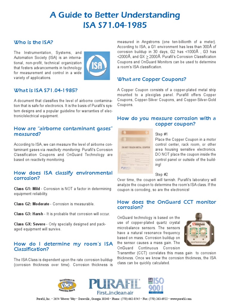 ISA-S71.04 _.pdf | Instrumentation | Corrosion