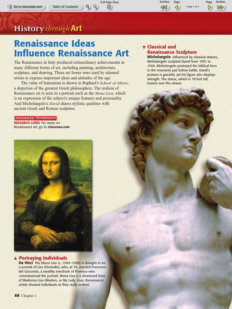 Renaissance Ideas Influence Renaissance Art: Classical and Renaissance ...