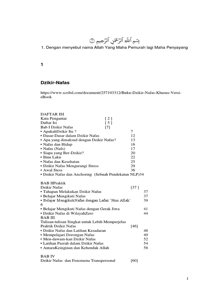 Dzikir Nafas PDF | PDF