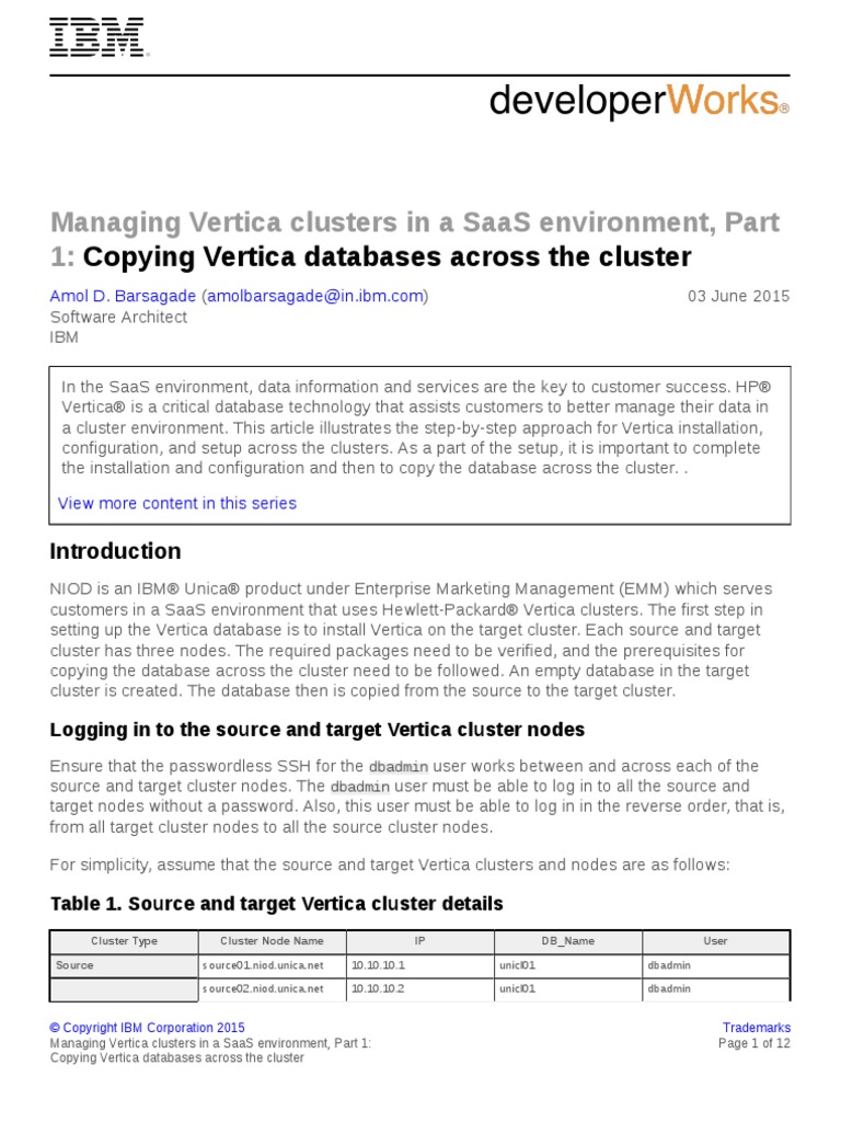 Co Vertica PDF | PDF | Computer Cluster | Software As A Service