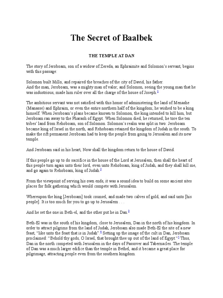 The Temple of Dan: A Biblical Overview | PDF | Solomons | Hebrew Bible