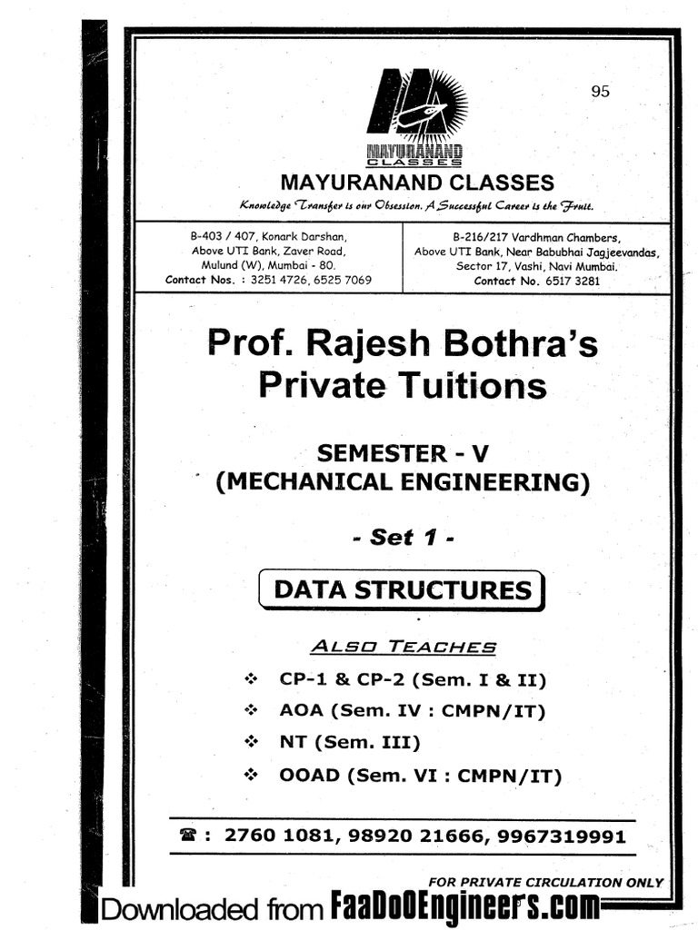 Data Structures Sem V Pdf Pointer Computer Programming C 9554