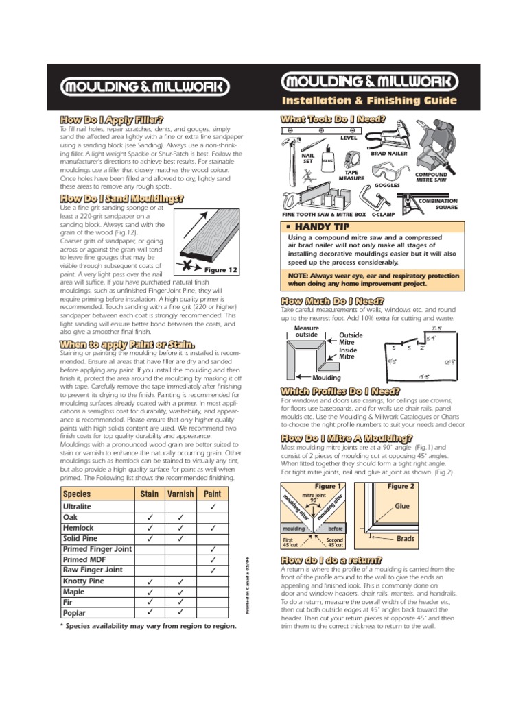 Moulding Installation Guide PDF | PDF | Crafts | Woodworking