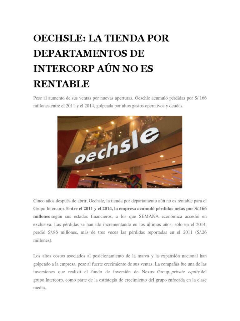 OECHSLE | PDF | Inversiones | Ciencias económicas