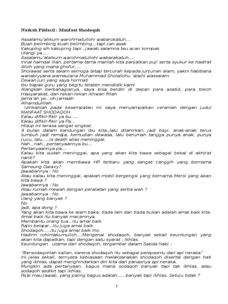 Naskah Pildacil | PDF