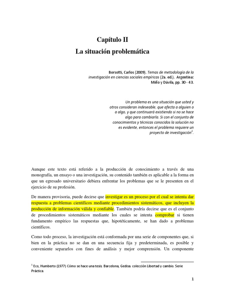 La Situacion Problematica Borsotti | PDF | Conocimiento | Empirismo