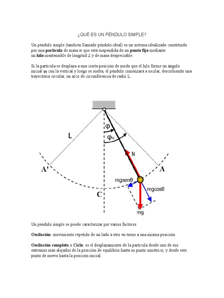 QUÉ ES UN Pendulo | PDF | Péndulo | Filosofía natural