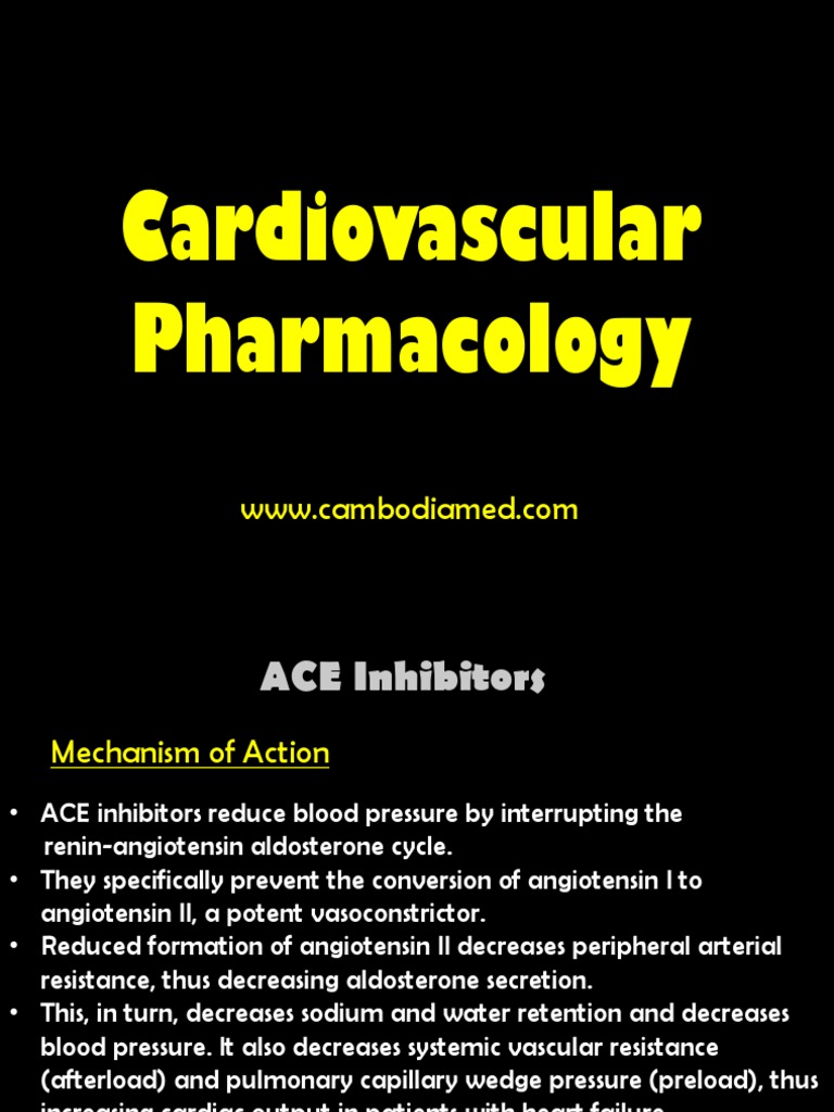 Cardiovascular Pharmacology PDF | PDF