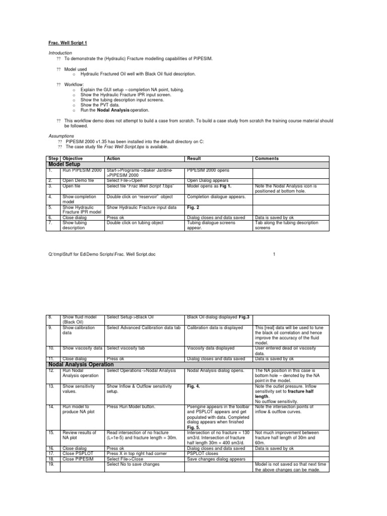 Frac. Well Script 1: Model Setup | PDF | Hydraulic Fracturing | Software