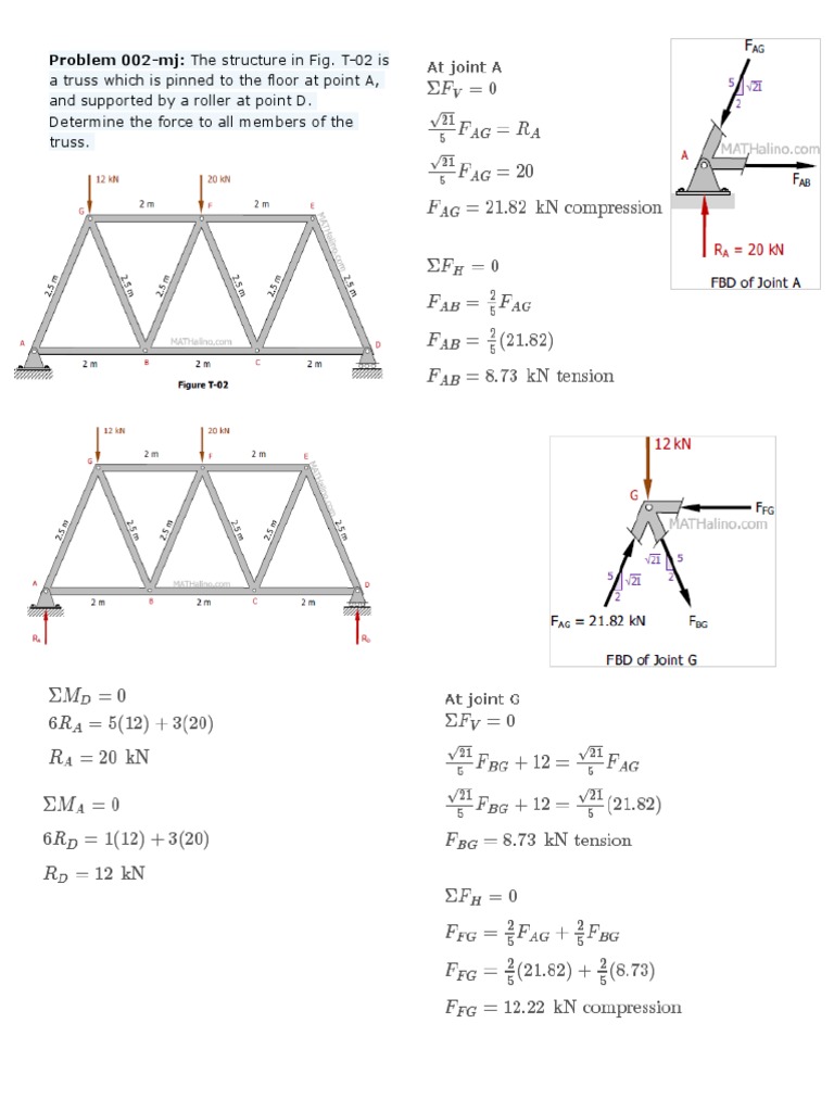 Statics: Problem 002 | PDF