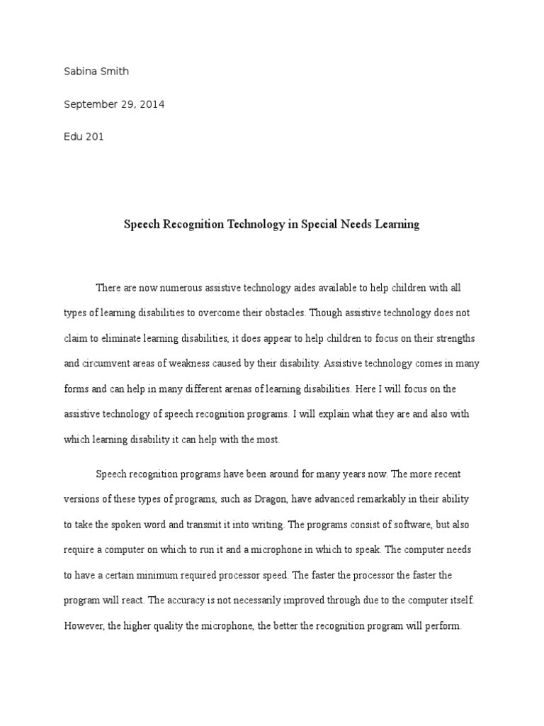 Sabina Smith | Download Free PDF | Speech Recognition | Dyslexia