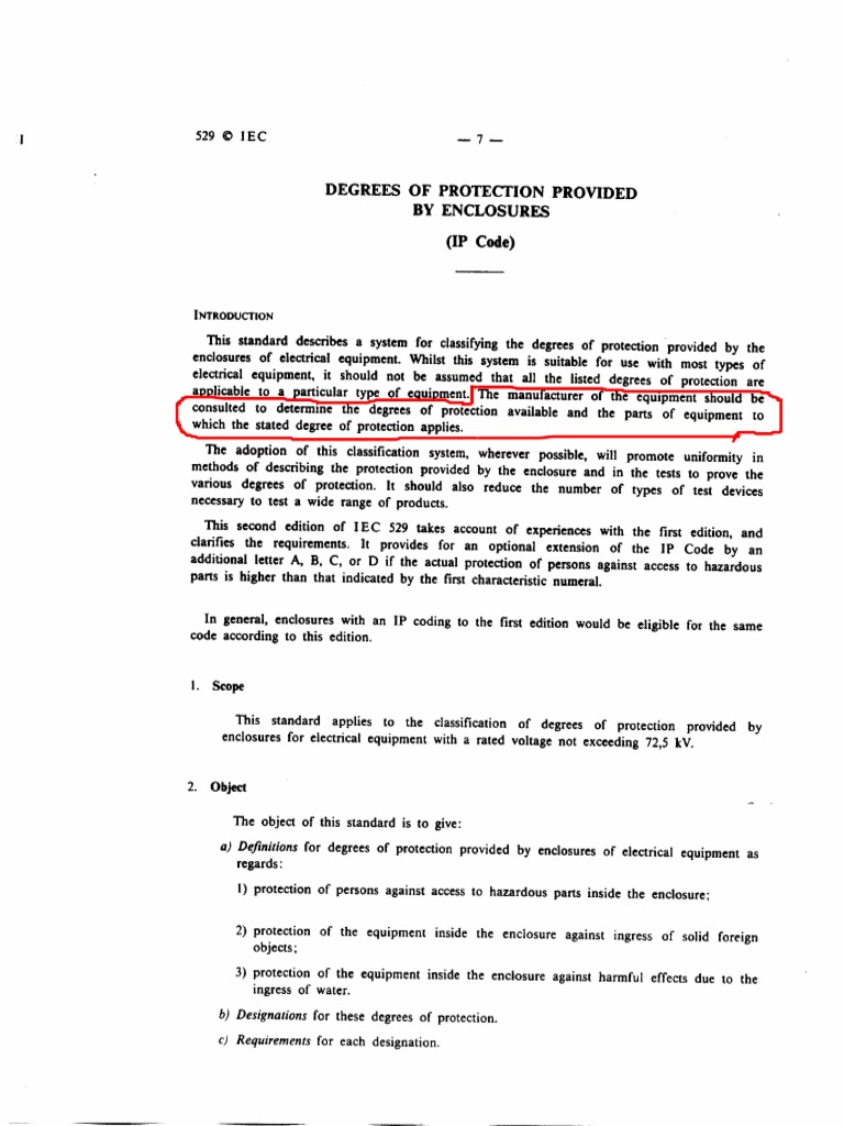 Iec 529 | PDF