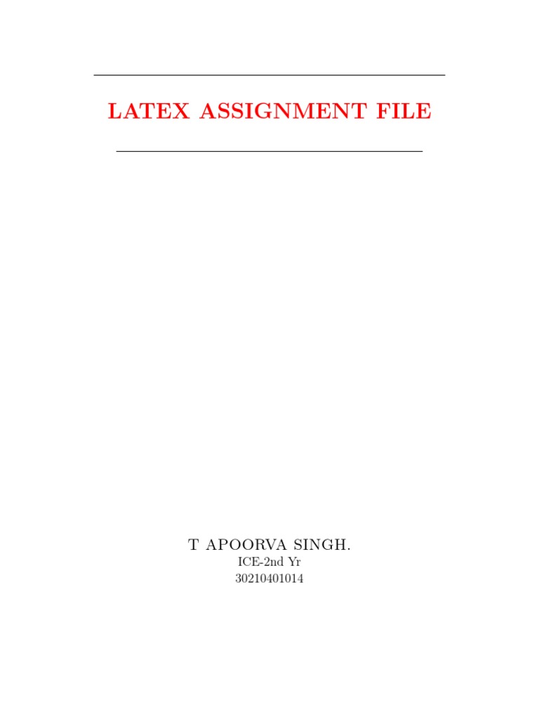 Latex Assignment File For BTech | PDF | Signal Processing | Electronics