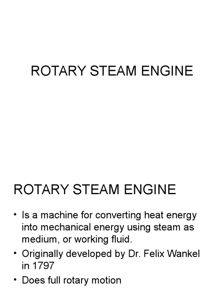 Rotary Steam Engine | PDF