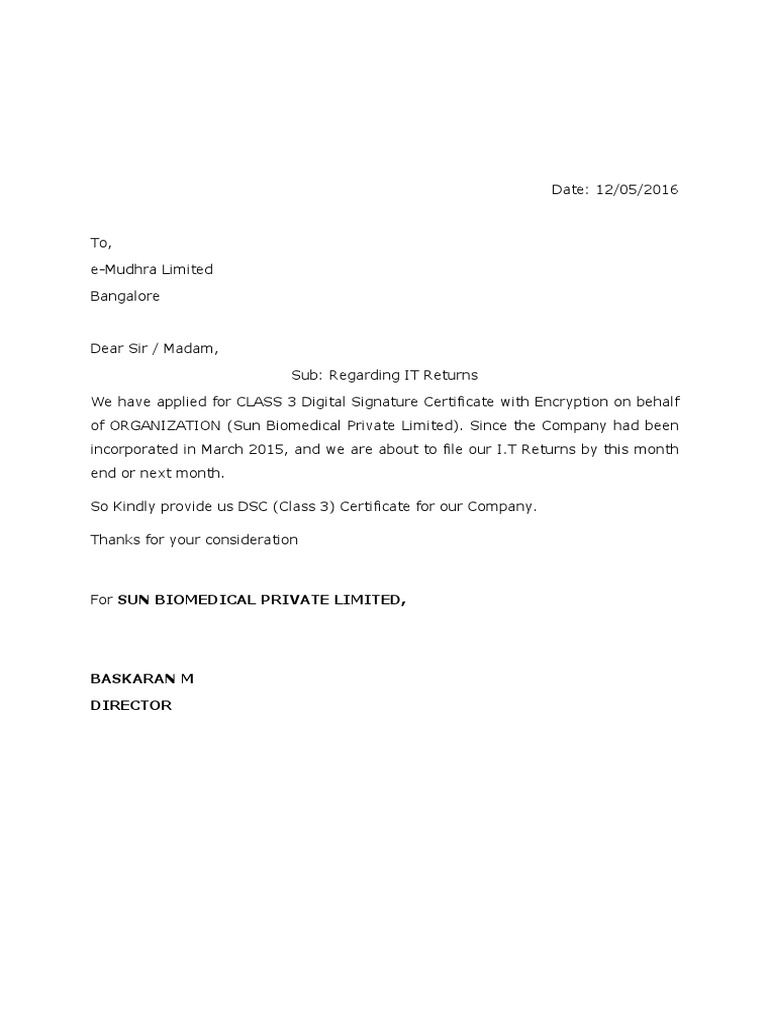 Sun Bio DSC Letter | PDF | Career & Growth | Business