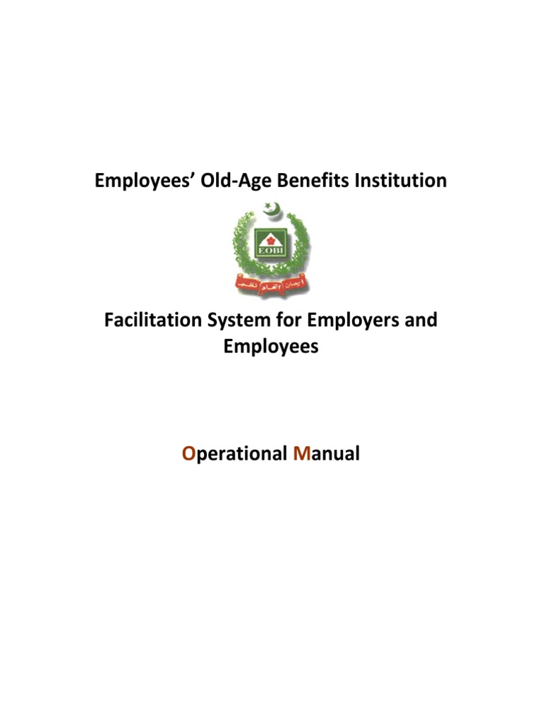 EOBI FS Operational Manual For Employers | PDF | Voucher | Employment
