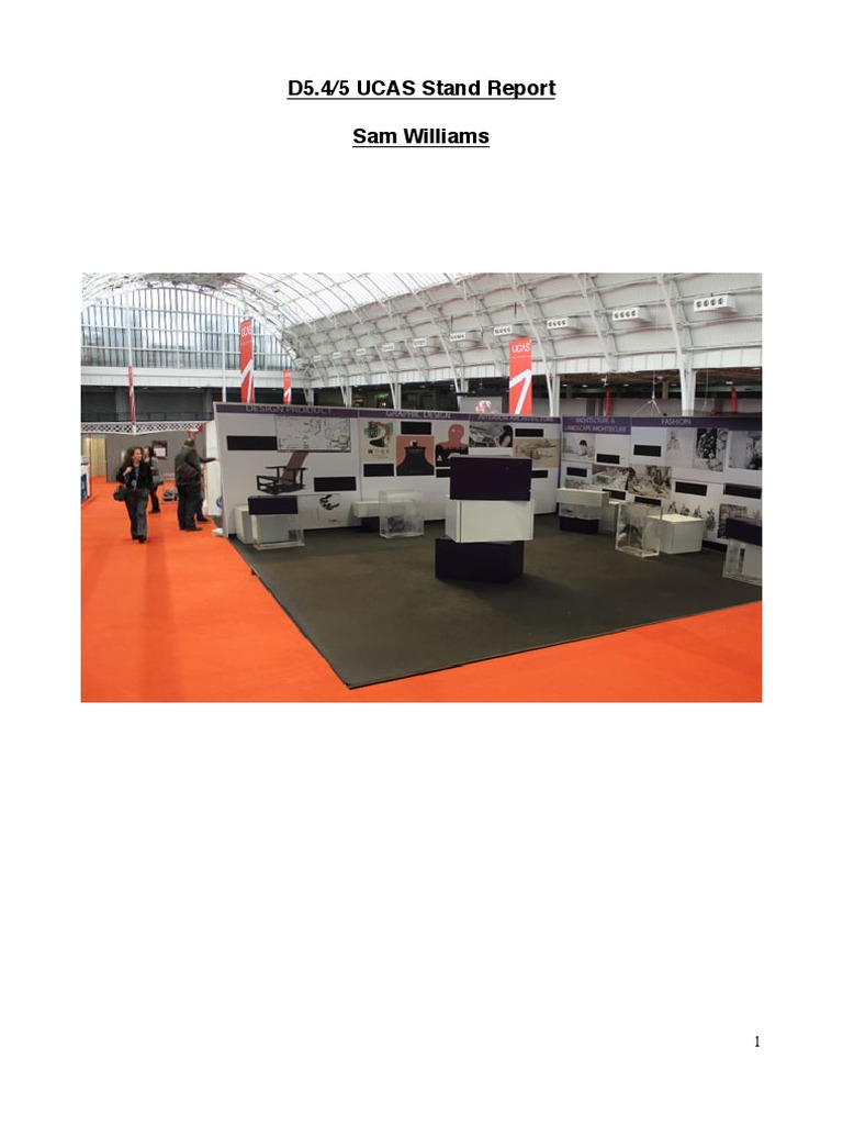 D5.4/5 UCAS Stand Report Sam Williams | PDF | 3 D Printing