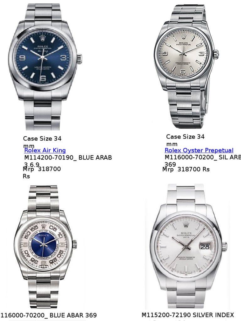 Rolex Men Basic Options Upto 7 Lacs | PDF