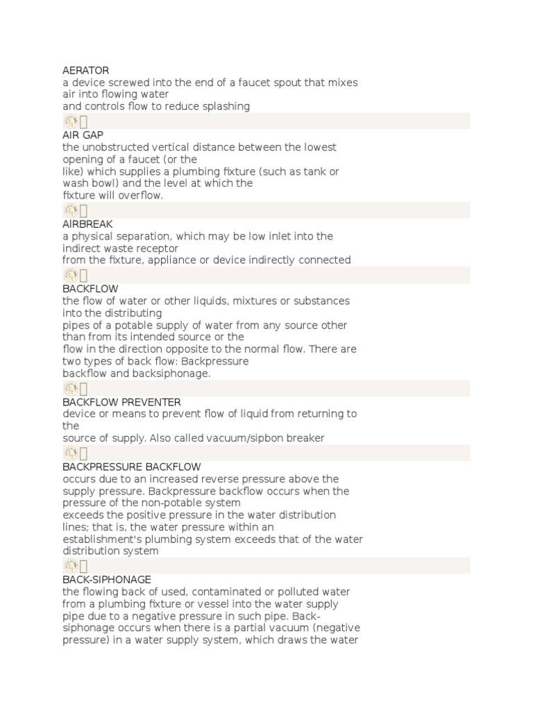 Definition of Terms in Master Plumbing | PDF | Sanitary Sewer | Plumbing