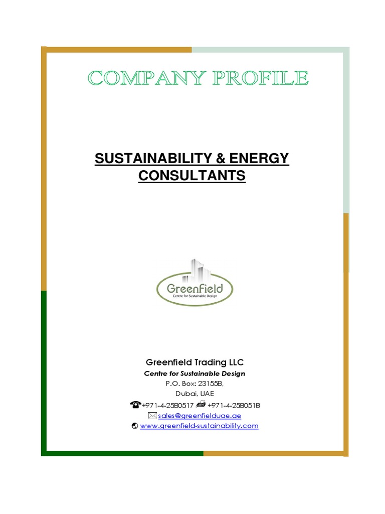 Greenfield Trading LLC - Company Profile | PDF | Dubai | Leadership In ...