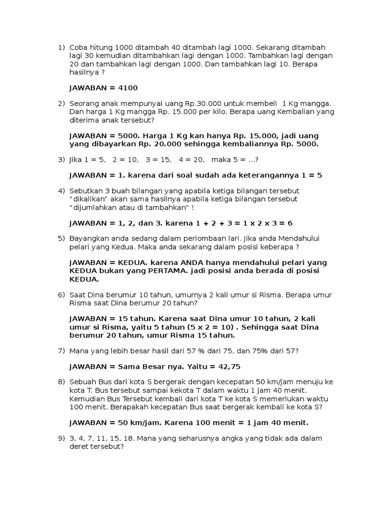 Soal Logika | PDF