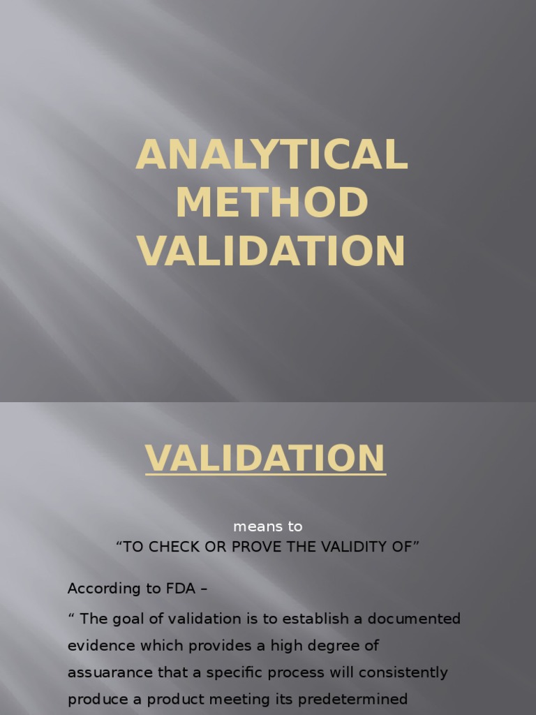 Analytical Method Validation | PDF | Accuracy And Precision ...