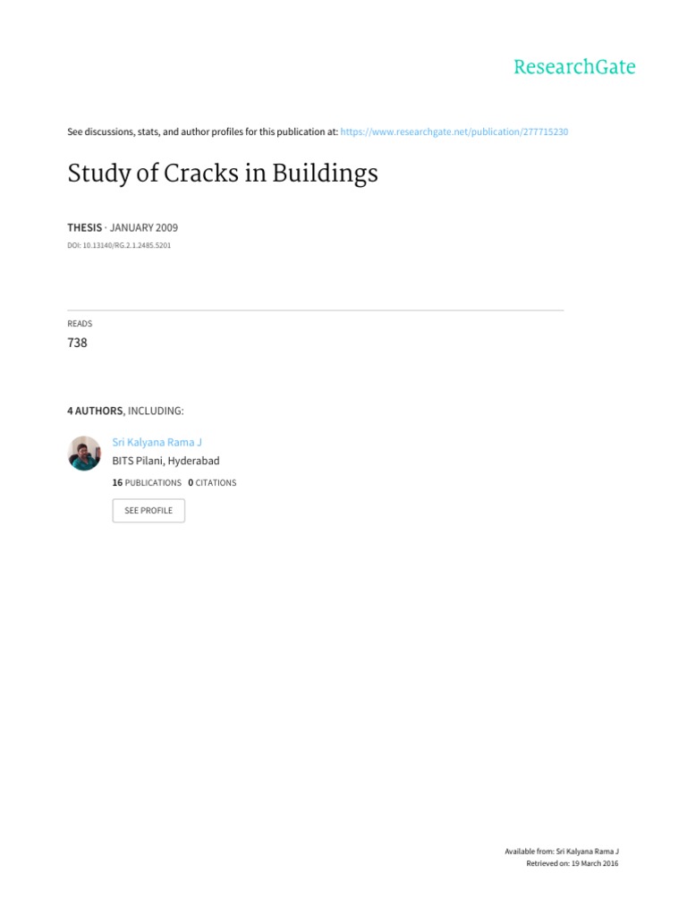Types of Cracks in Buildings Explained | PDF | Creep (Deformation ...