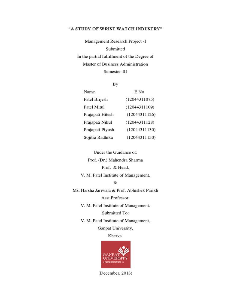 Wrist Watch Industry | PDF | Watch | Horology