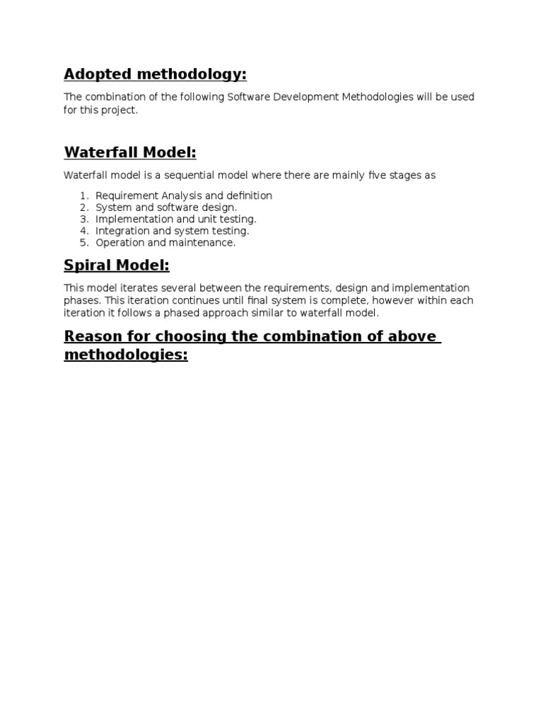 Adopted Methodology | PDF