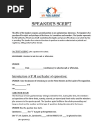 Parliamentary Debate Speaker's Script | PDF | Public Sphere | Government