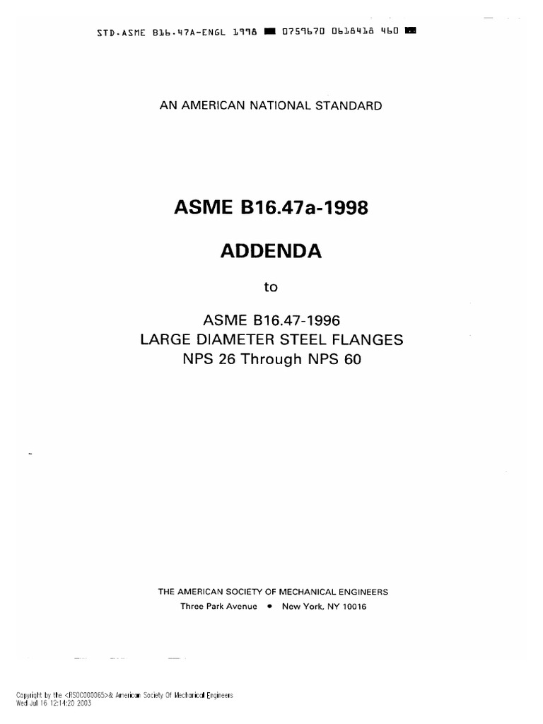Asme-B16 47 | PDF