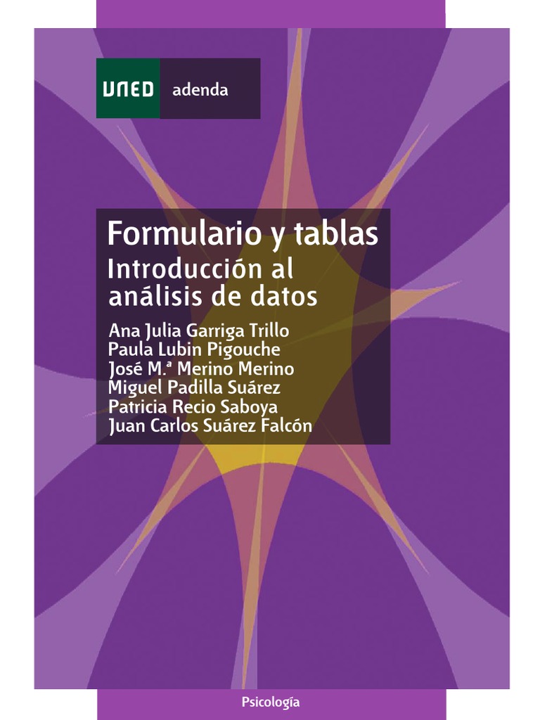 Formulario y Tablas. Introduccion Al Analisis de Datos | PDF
