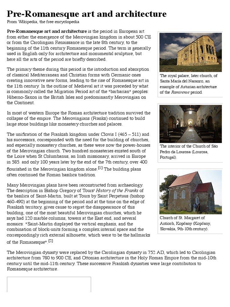 Pre-Romanesque Art and Architecture - Wikipedia, The Free Encyclopedia ...