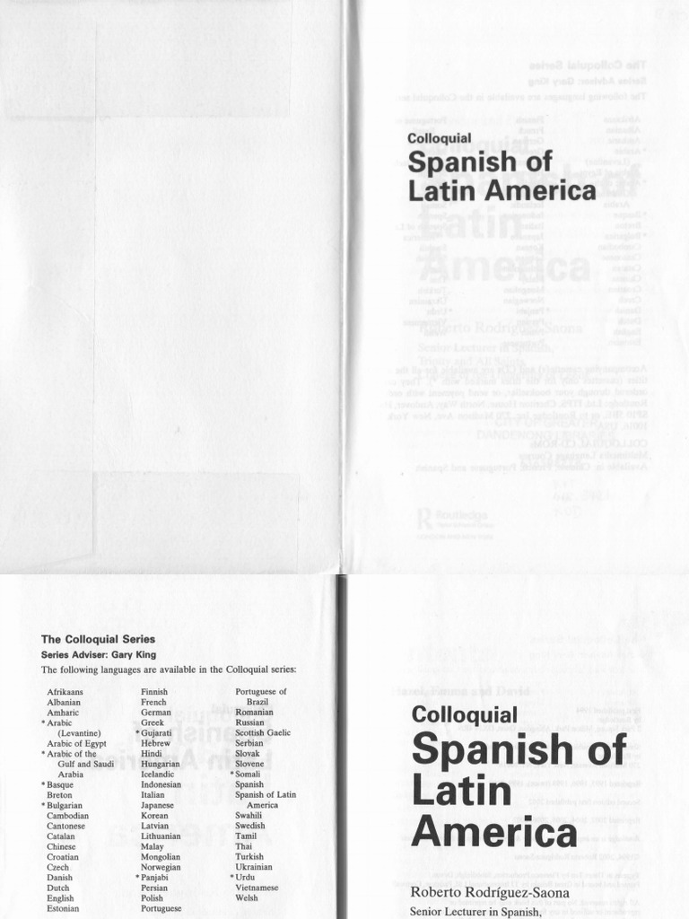 Colloquial Spanish of Latin America 1 | PDF