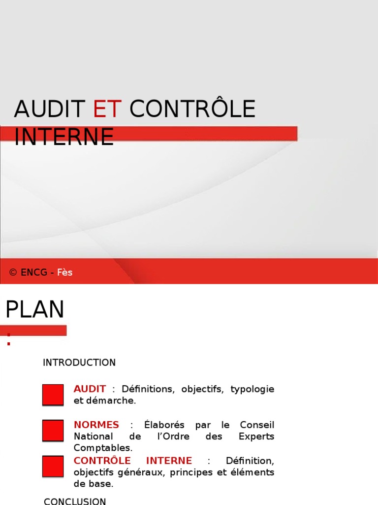 Audit Et Controle Interne | Contrôle interne | Audit