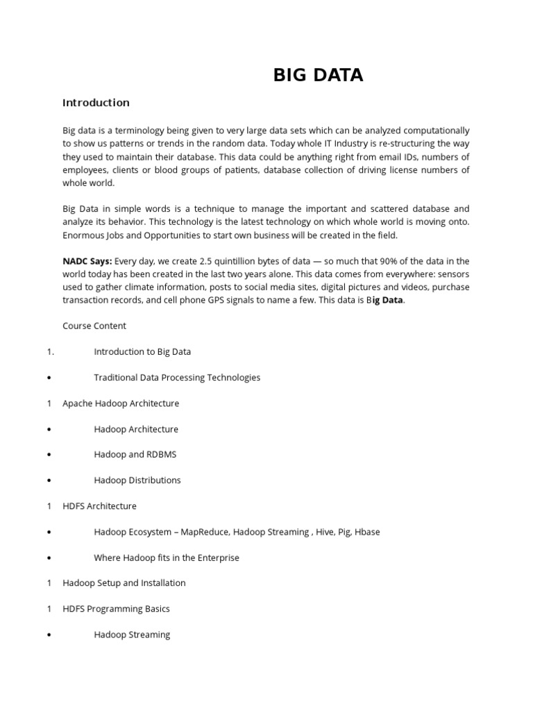 Big Data: NADC Says: Every Day, We Create 2.5 Quintillion Bytes of Data ...