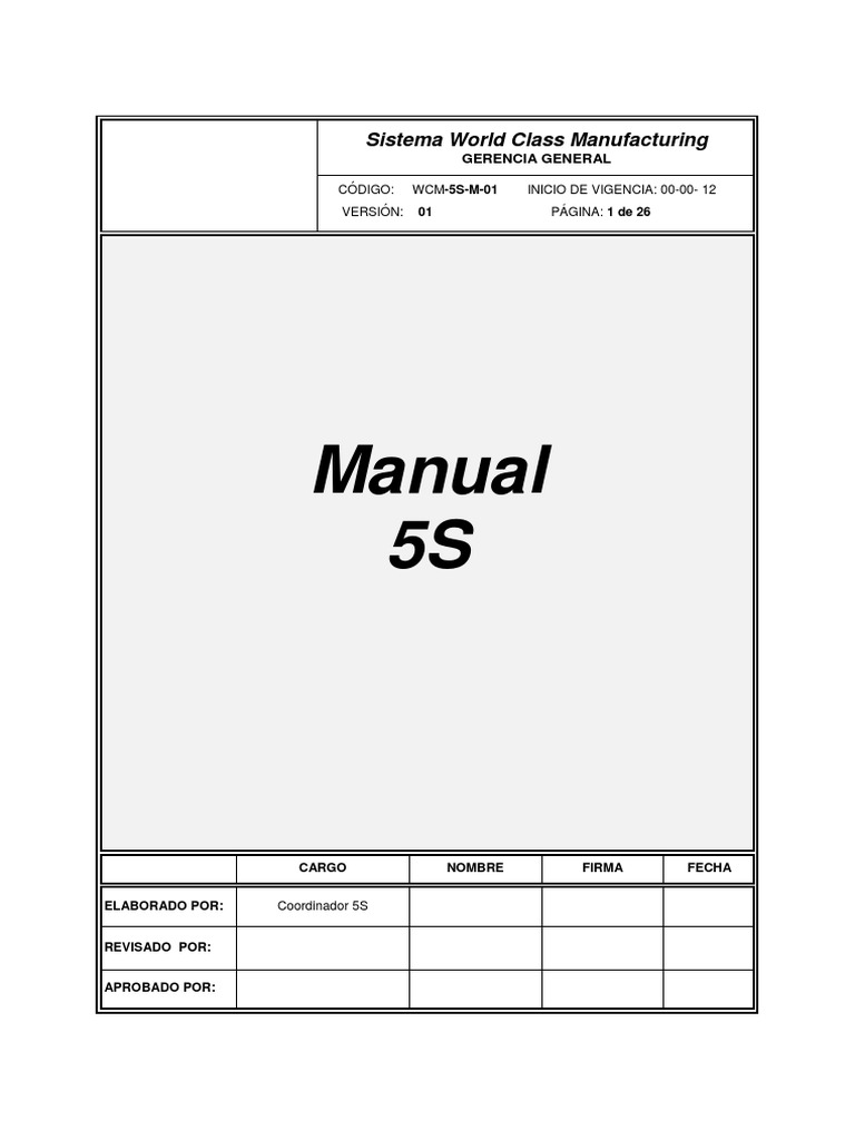 Manual 5s - Borrador - V1a | PDF | Science | Ciencia (general)
