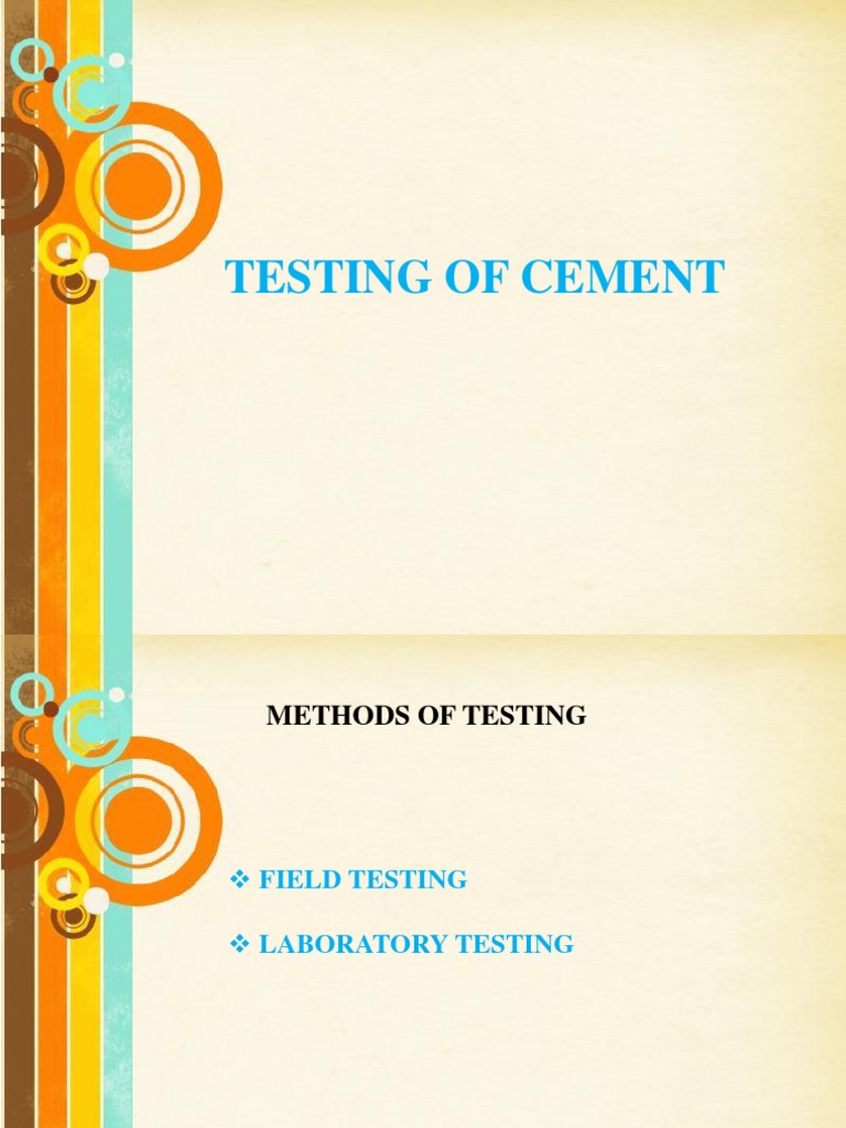 Testing Of Cement Free Powerpoint Templates Free Powerpoint Templates