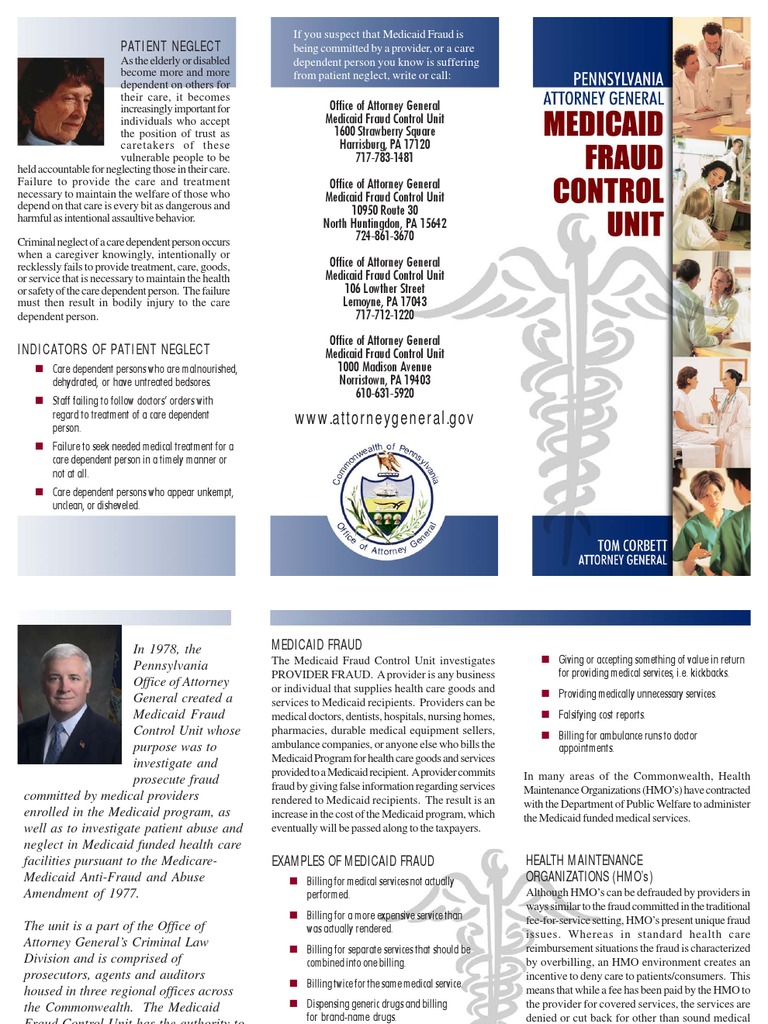 Pennsylvania Medicaid Fraud Control Unit | Medicaid | Health ...
