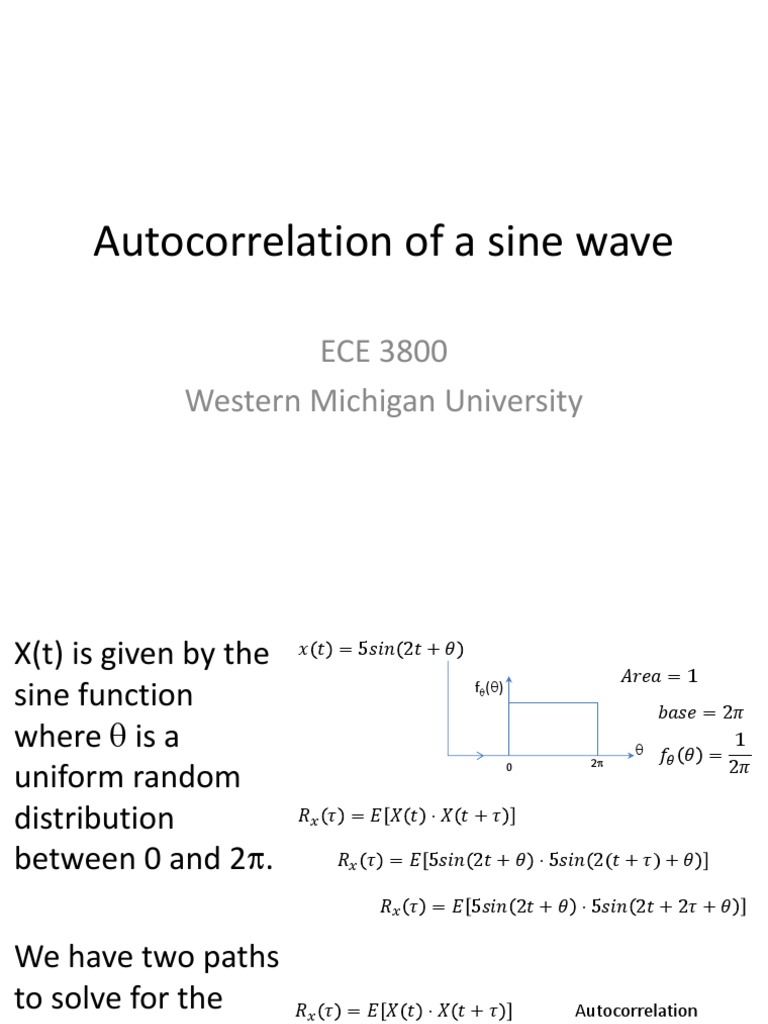 Sine Wave Autocorrelation Analysis | PDF