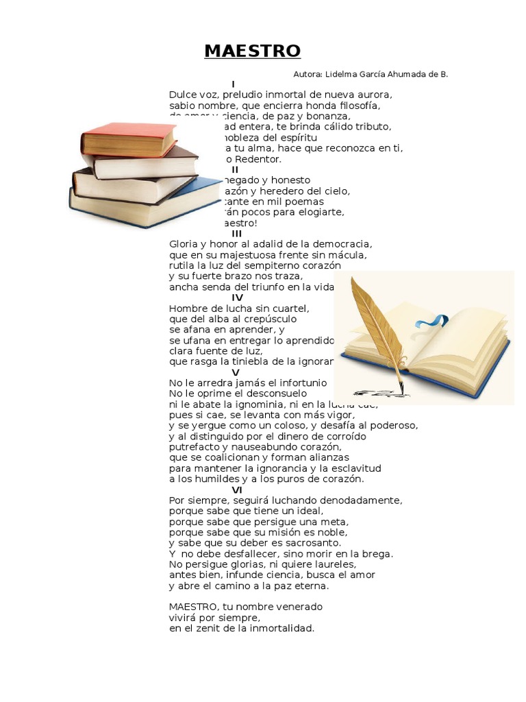 Poesia Al Maestro | PDF