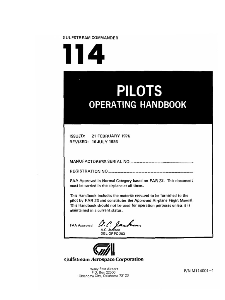 Commander 114 Poh | PDF