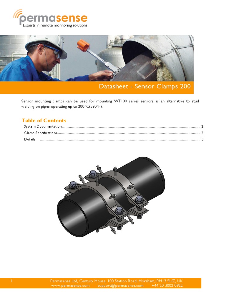 Datasheet - Sensor Clamps 200 r1 | PDF