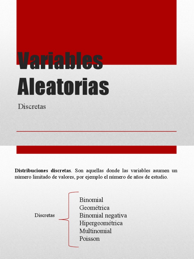 Variables Aleatorias | PDF | Probabilidad | Distribución de probabilidad