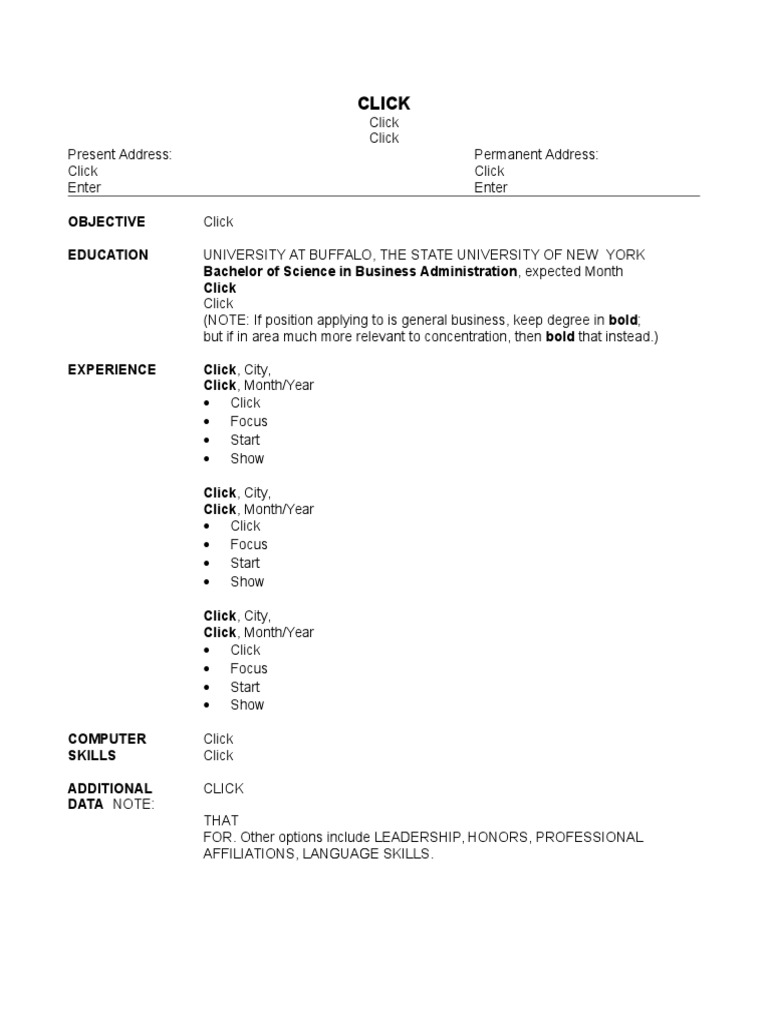 BS ResumeTemplate Arial | PDF