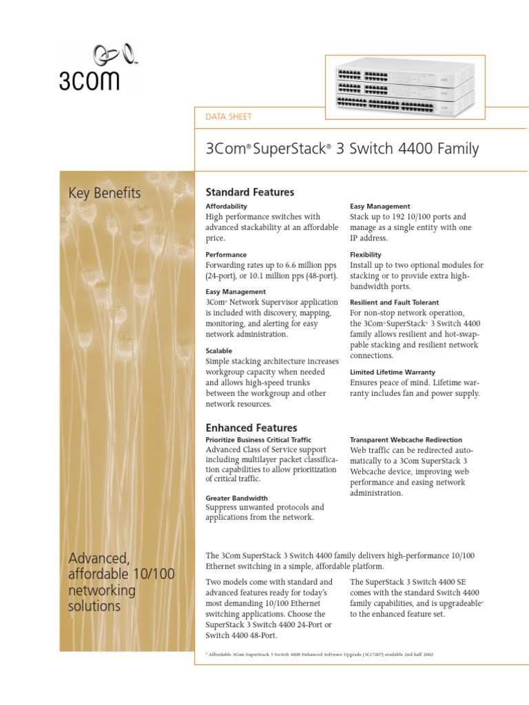 3com SS3 4400 Series | PDF